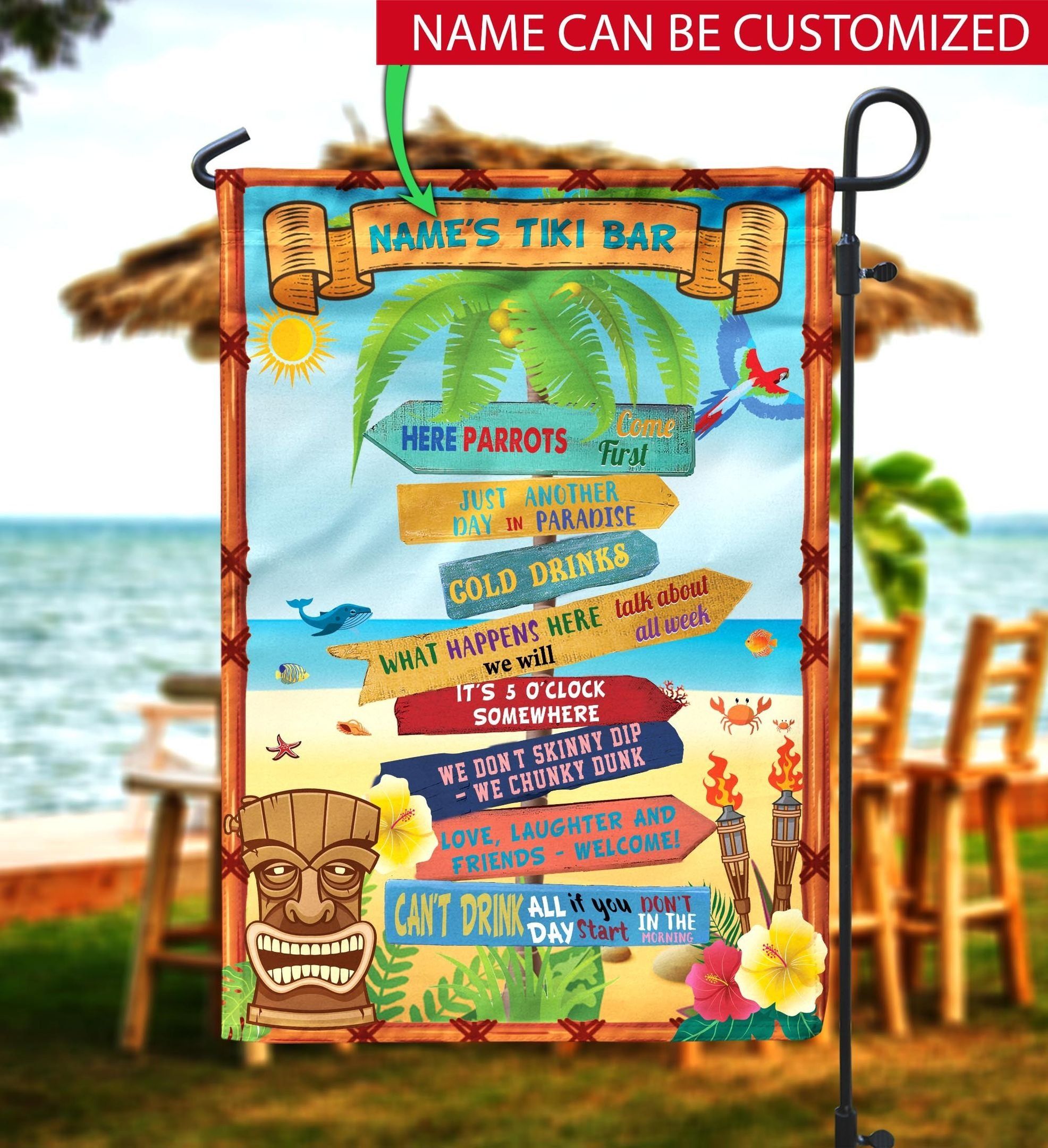 Personalized Tiki Bar Rules Double Sided Garden Flags Tiniven personalized-tiki-bar-rules-double-sided-garden-flags-tiniven