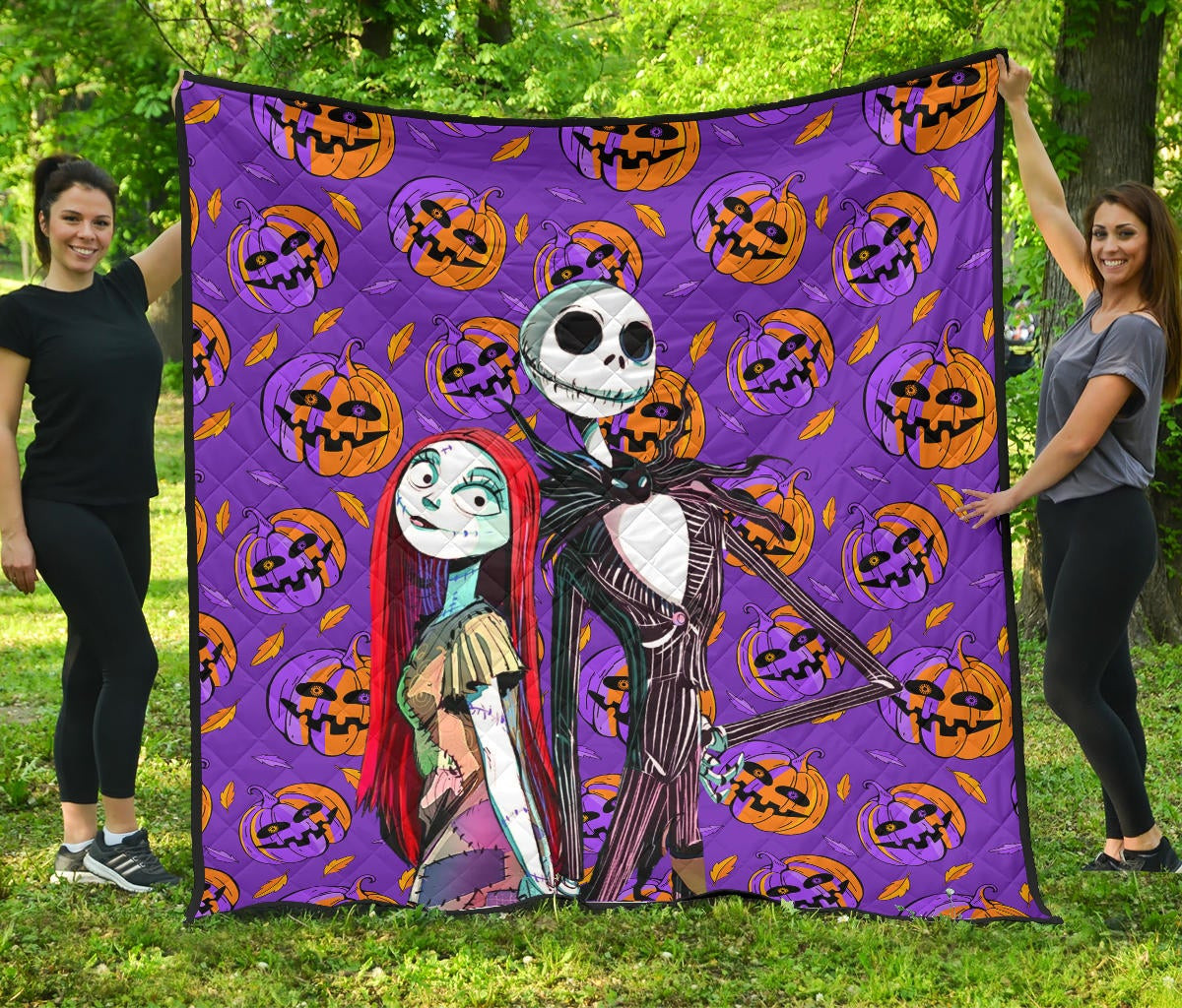 Jack And Sally Evil Pumpkin Patterns Quilt Ennida